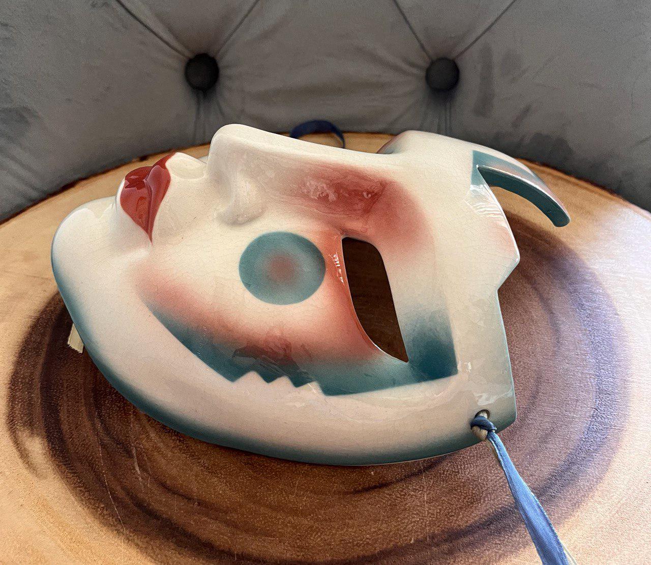 Vintage 1980s About Face Clay Flapper Masquerade Wall Mask Made in San ...