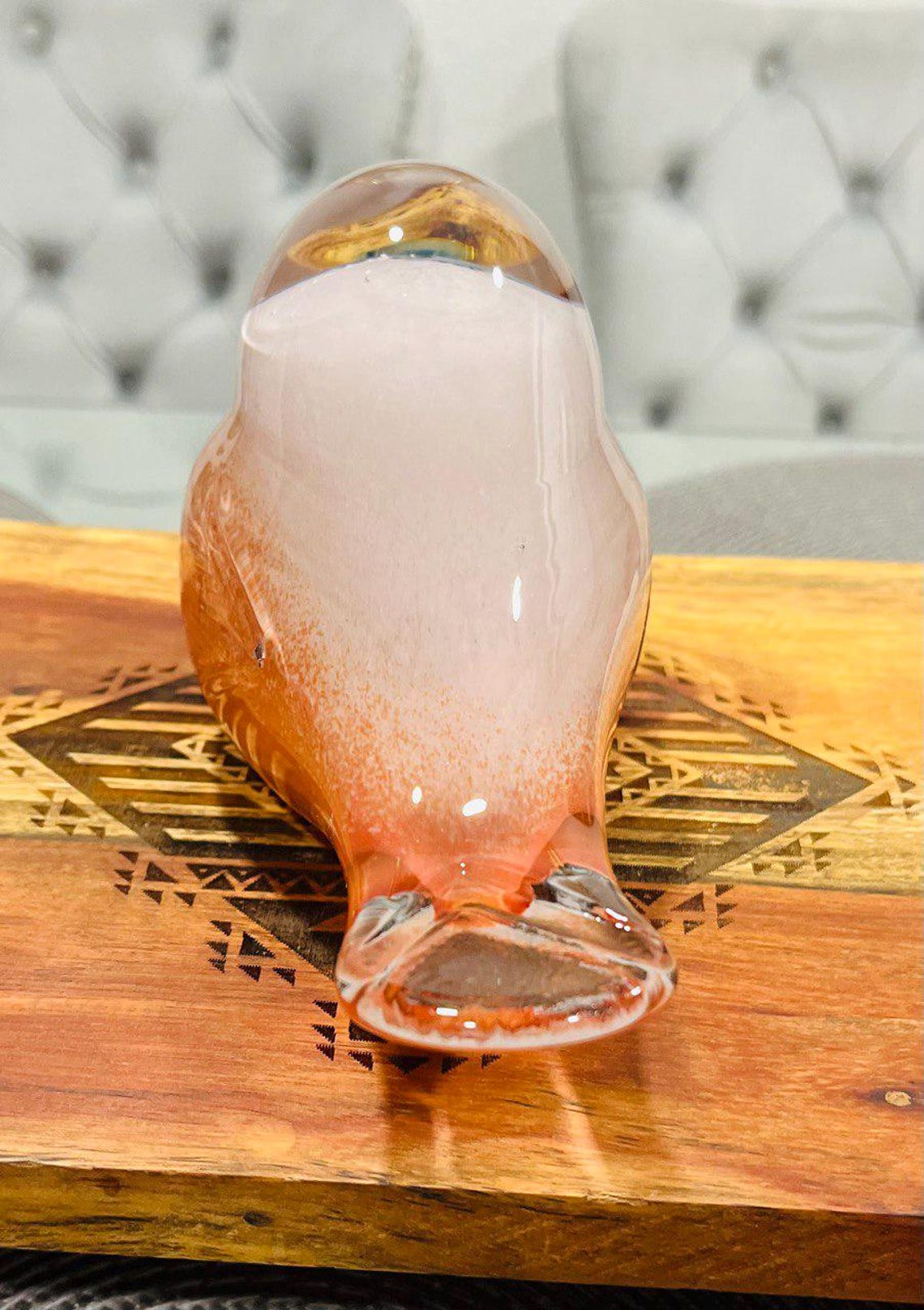 HQT Hand Made Home Design Art Glass Bird 6.5x4 Figurine Paperweight - Etsy