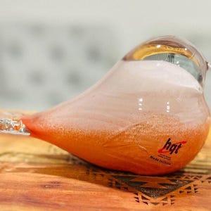 HQT Hand Made Home Design Art Glass Bird 6.5x4" Figurine Paperweight - Etsy