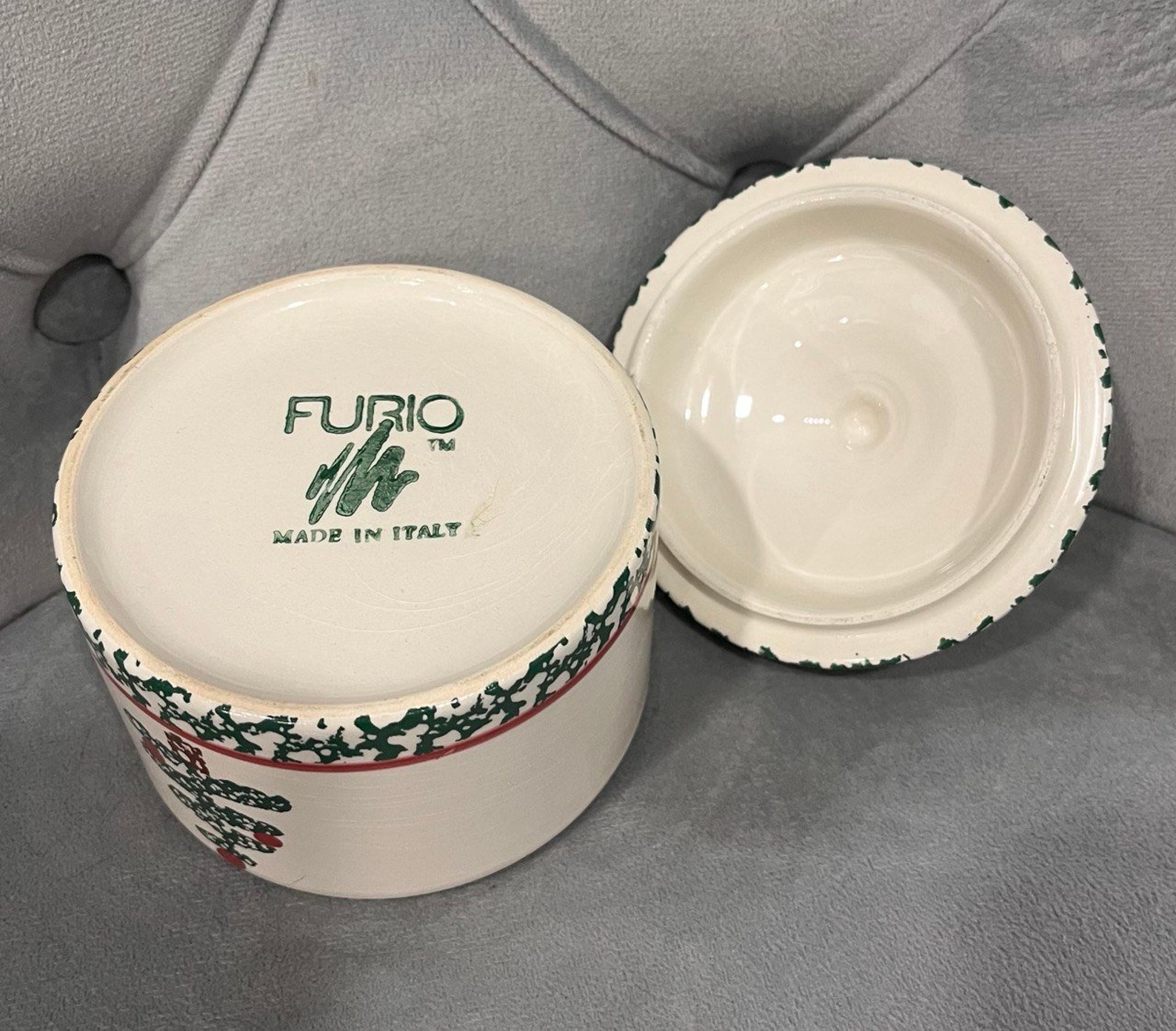 Set of 13 Pieces FURIO Made in Italy Dishes 6 Cups 6 Bowls Plates 1 ...