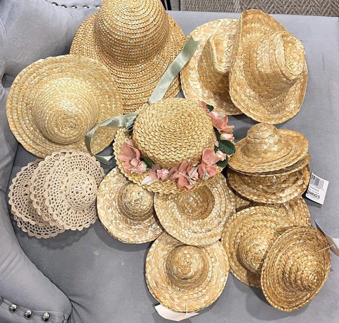 Lot of 25 Vintage Mini Straw Hats Doll Decorative Strow Hats Dog Hats ...