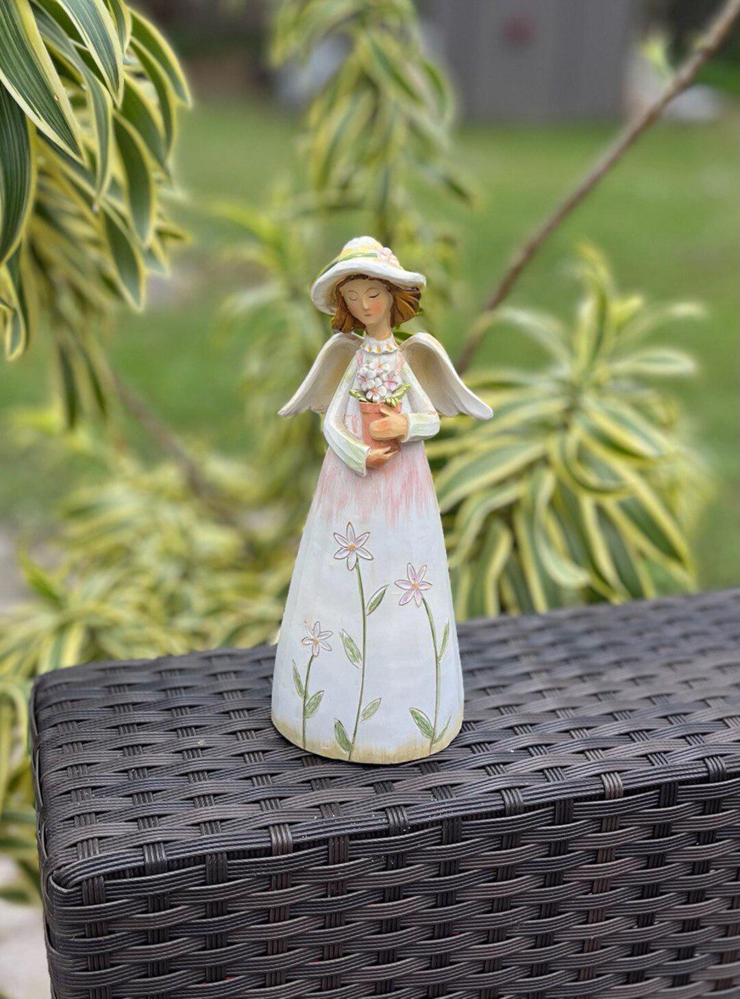Beautiful Flower Girl Angel Figurine 8.5" - Etsy