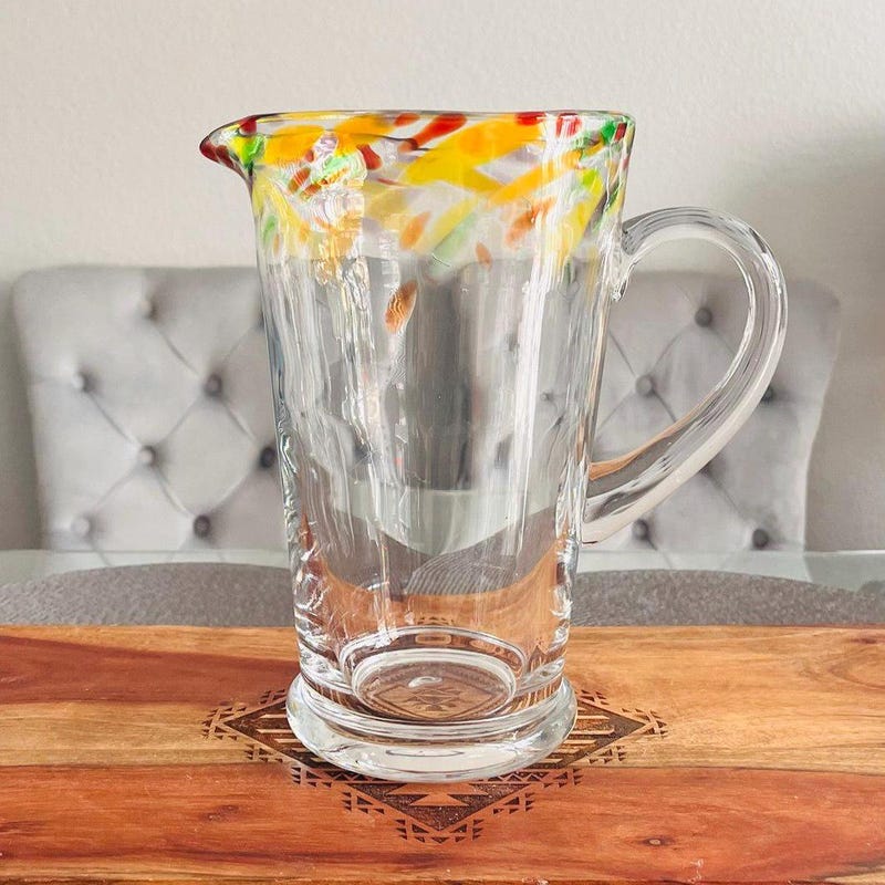 Hand Blown Pitcher - Etsy