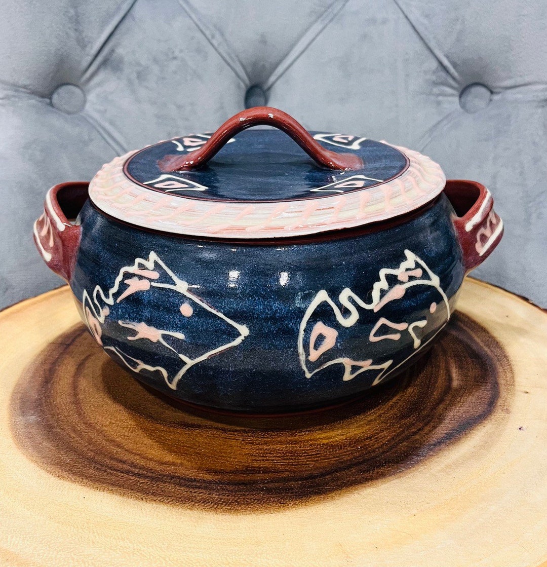 Schaefer Studio Pottery ~ Italian Style Pottery Casserole Dish With Lid ...