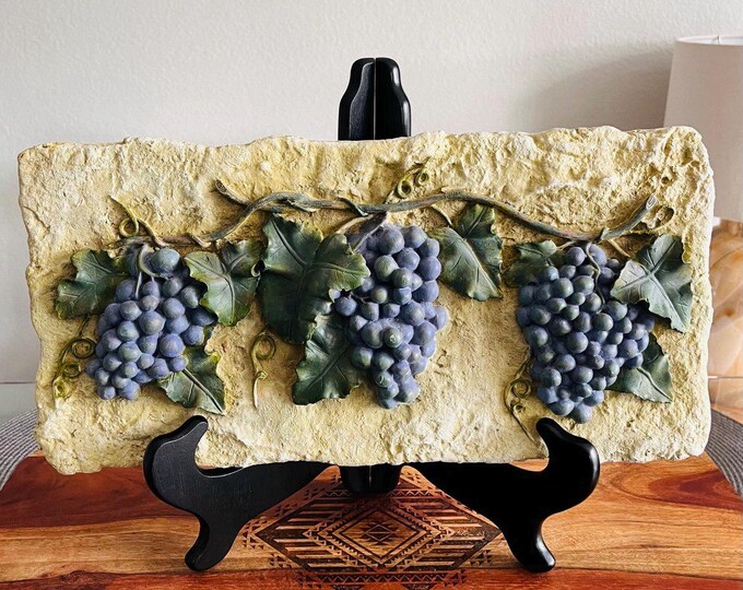 Vintage Resin 3D Purple Grapevines Wall Hanging Home Decor 15" X 7" - Etsy