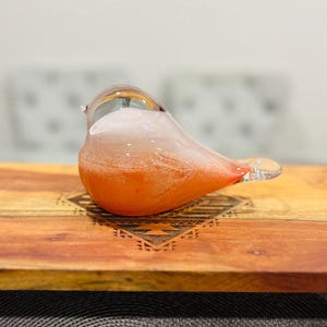 HQT Hand Made Home Design Art Glass Bird 6.5x4" Figurine Paperweight - Etsy