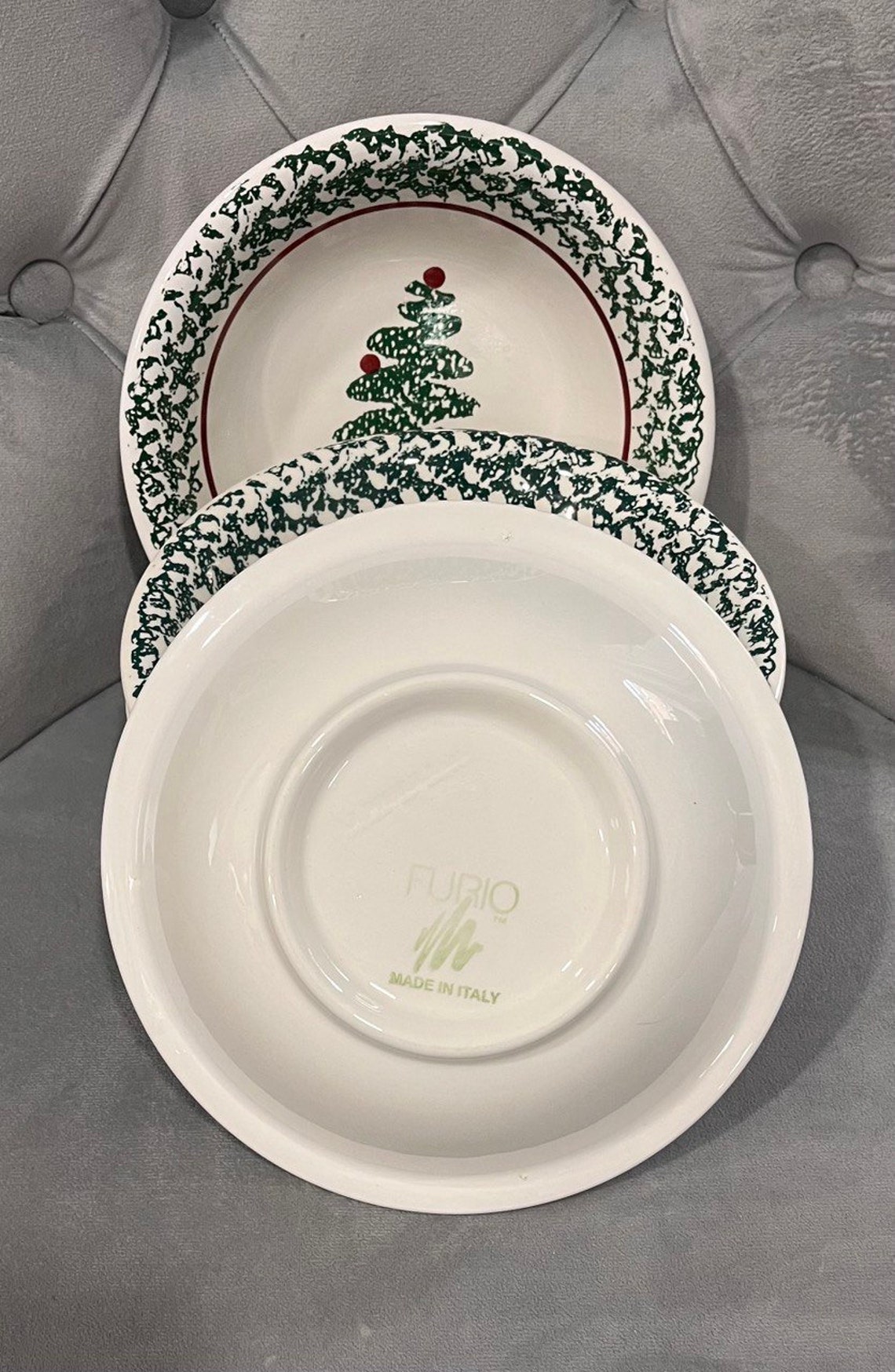 Set of 13 Pieces FURIO Made in Italy Dishes 6 Cups 6 Bowls Plates 1 ...