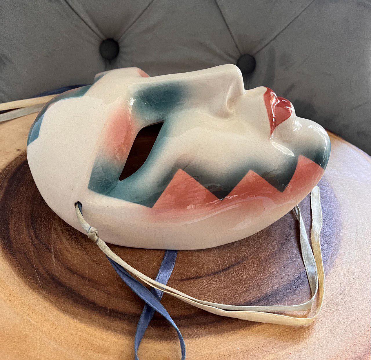 Vintage 1980s About Face Clay Flapper Masquerade Wall Mask Made in San ...