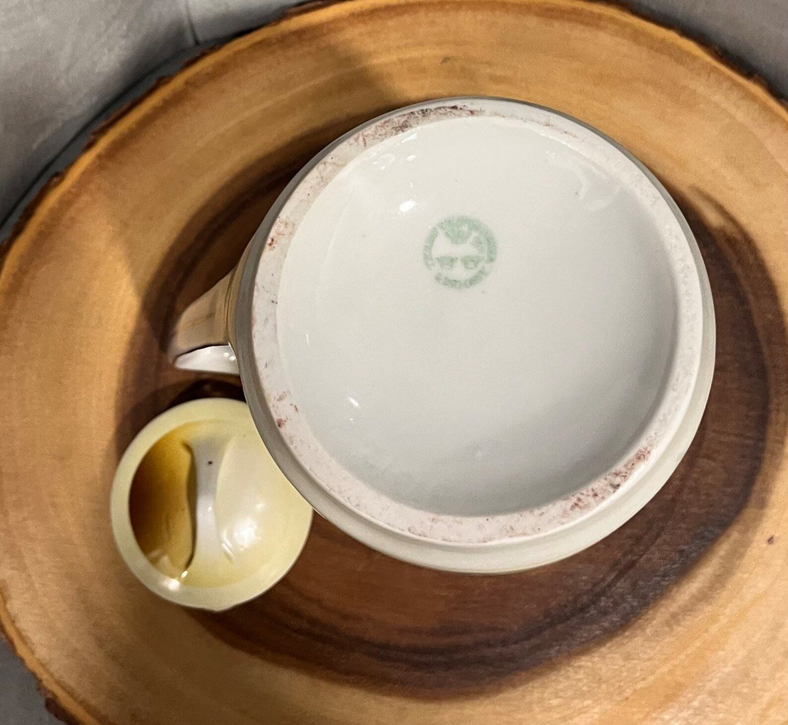 Set of Antique Three Crown China Pitcher and Three Coffee Cups With ...