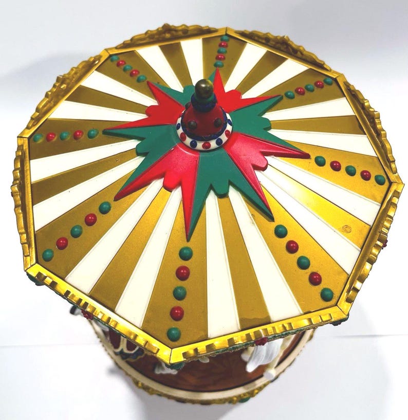 Vintage 1990s Mr. Christmas Holiday Go Round Musical Carousel | 50 ...