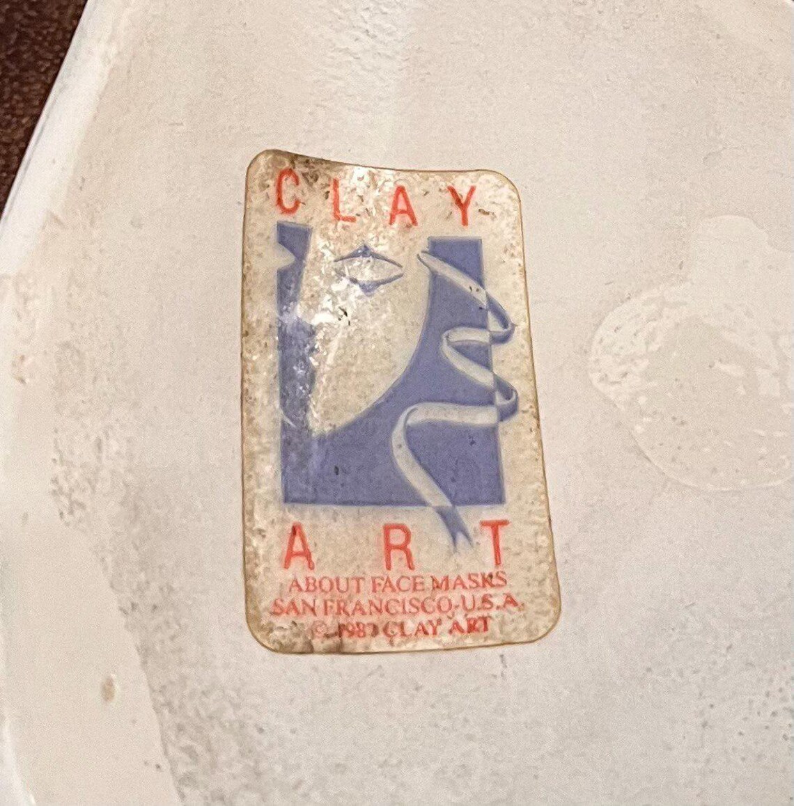 Vintage 1980s About Face Clay Flapper Masquerade Wall Mask Made in San ...