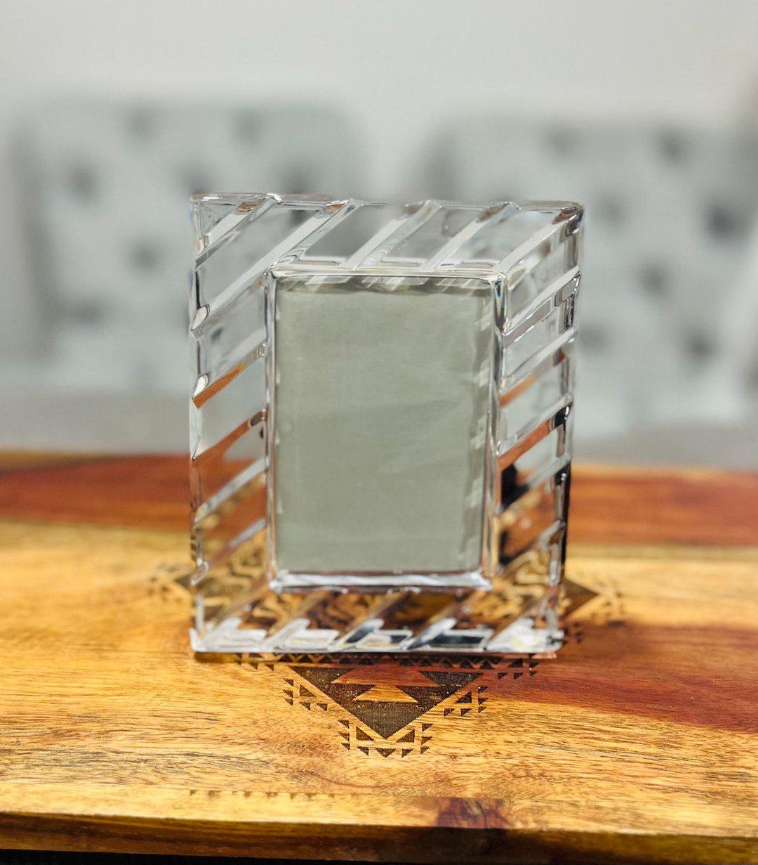 Vintage Mikasa Heavy Crystal Glass Picture's Frame 6x5x1" for 2 3/4x4 ...