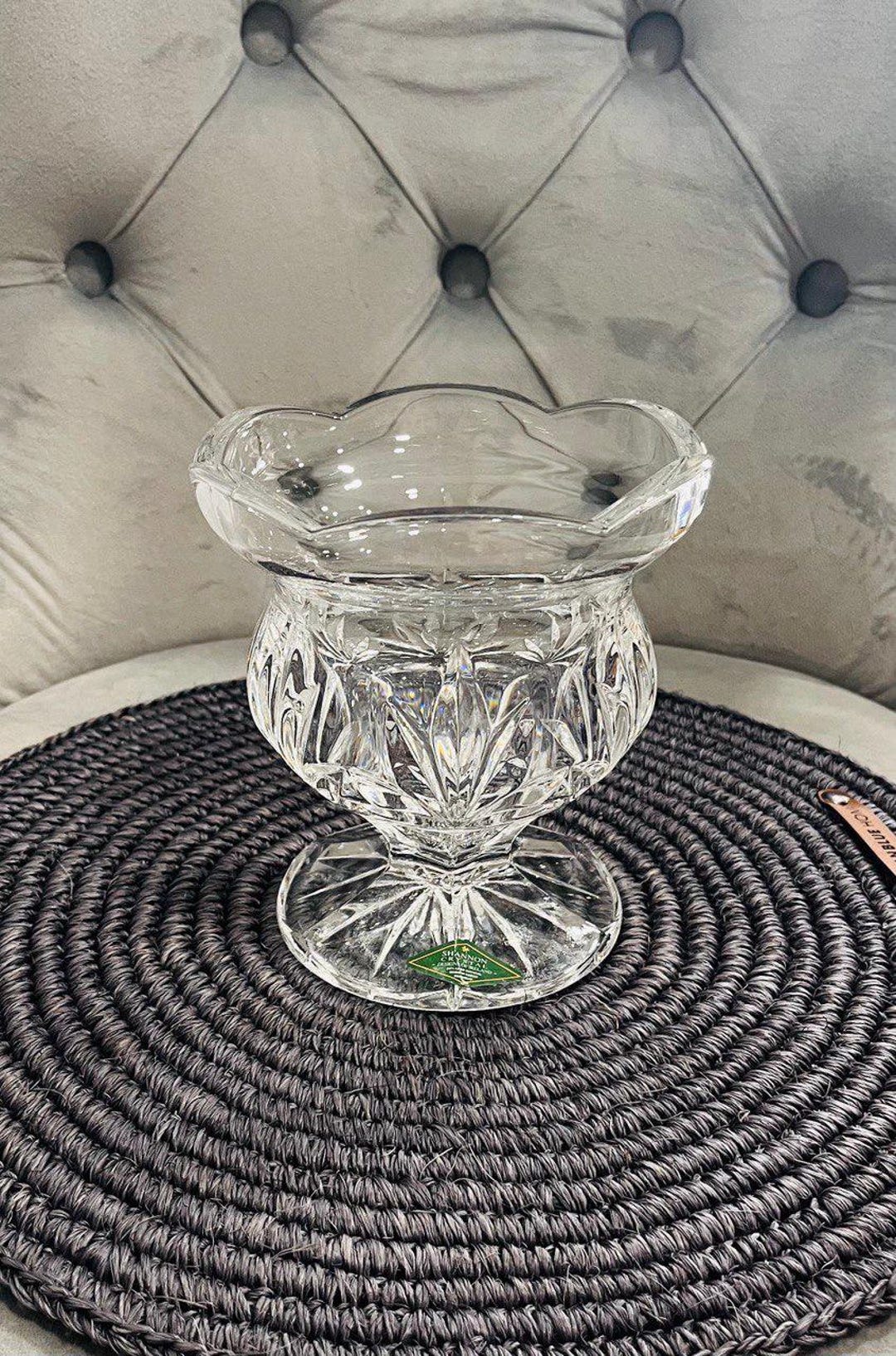 Shannon Crystal Designs of Ireland 24% Lead Crystal Vase Decorative ...