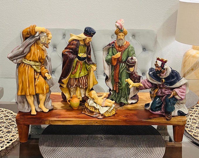 Vintage Holiday Time Nativity Set: Large 11" Wise Men & Joseph ...
