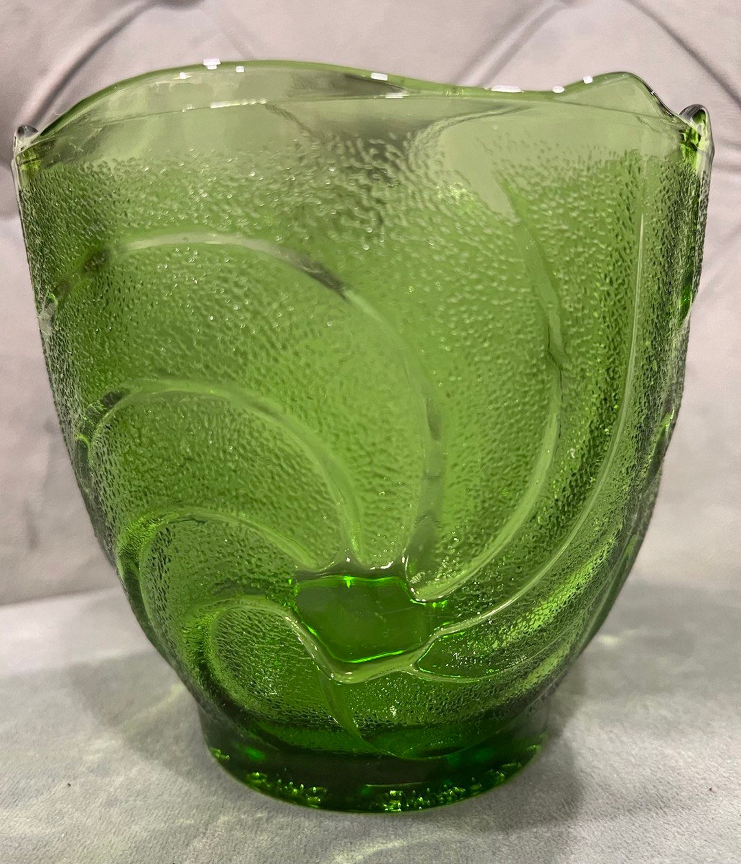 Mid Century Modern Emerald Green Glass Vase E O Brody Co Cleveland USA ...