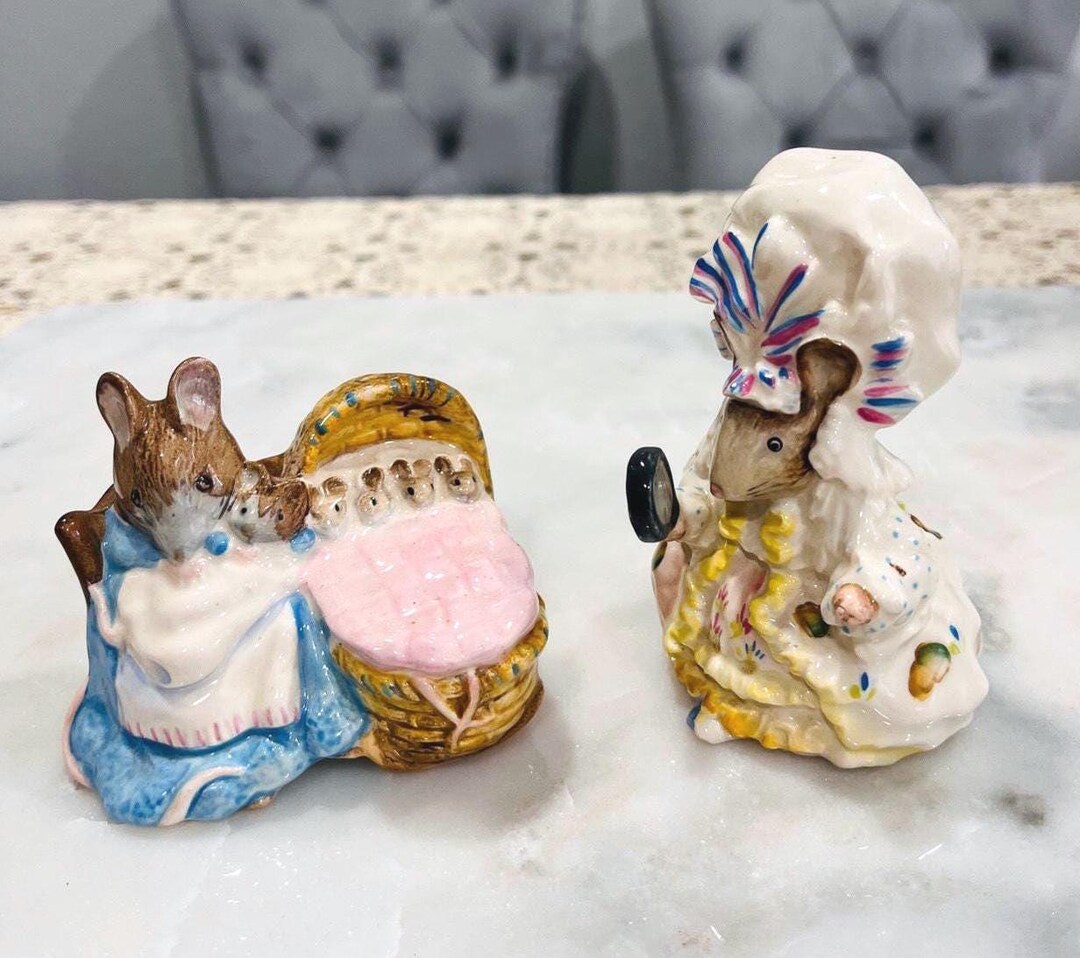 Vintage 1951 Beatrix Potter Figurine: Beswick England Lady Mouse or ...