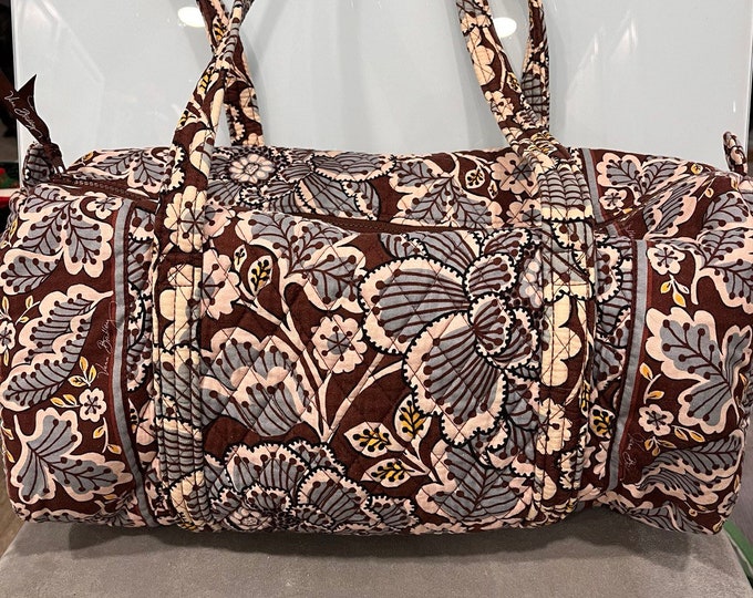 Vera Bradley Bags | Vera Bradley Java Blue Duffel Bag Brown, Blue ...