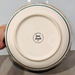 Nova Deruta Serving Pasta Salad Bowl Dish Hand Painted Made in Italy 10 ...