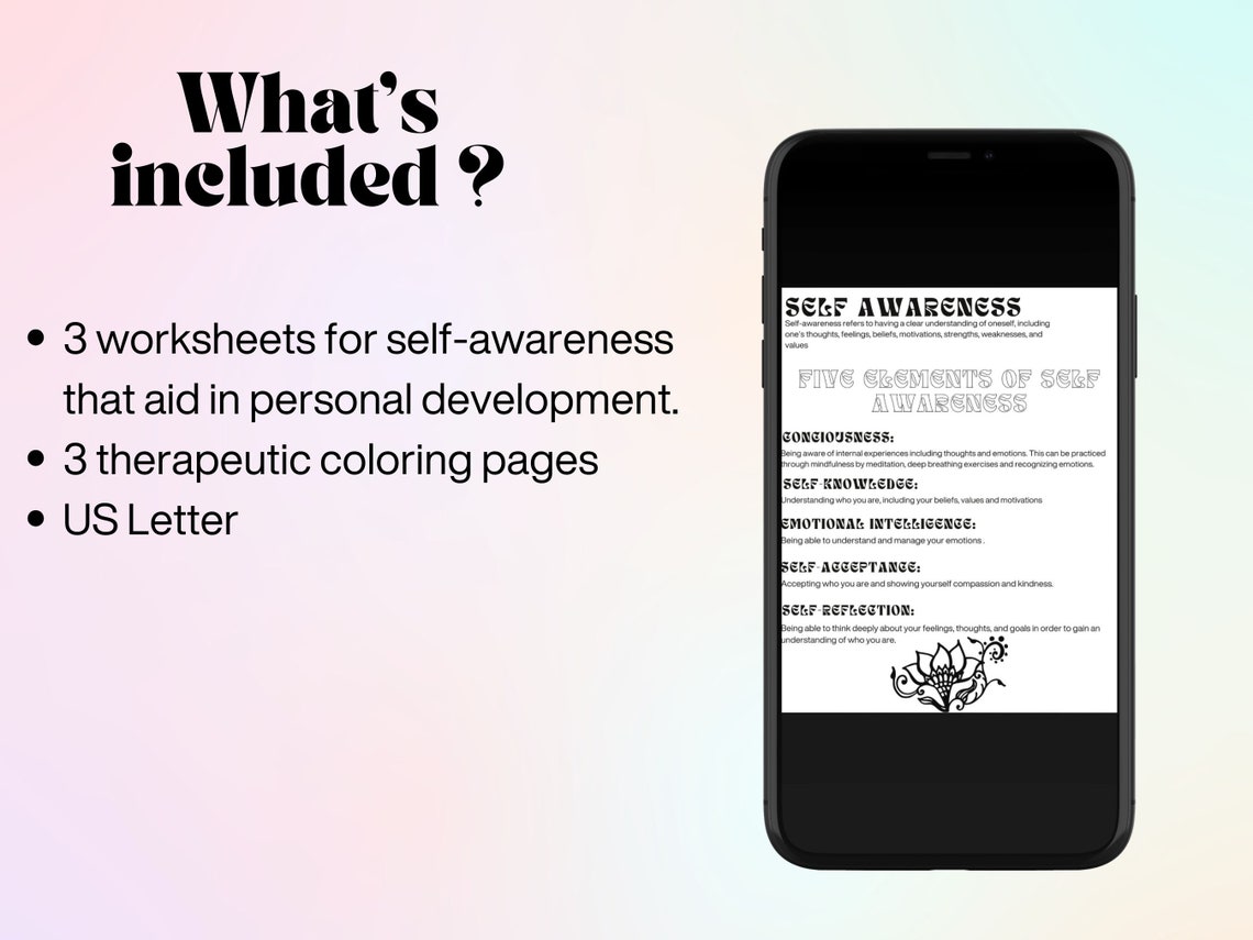 Self-awareness Worksheets, Personal Development, Mindfulness ...