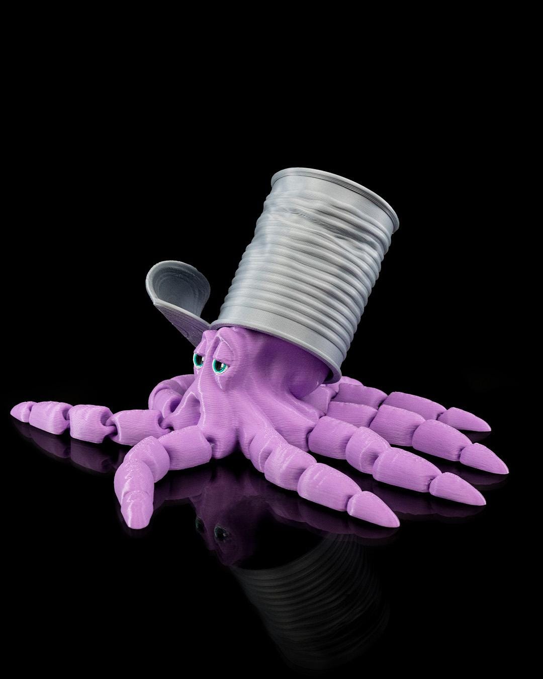 3D Printed Articulated Figure Gus, the Octopus | Fidget| Flexi | - Etsy