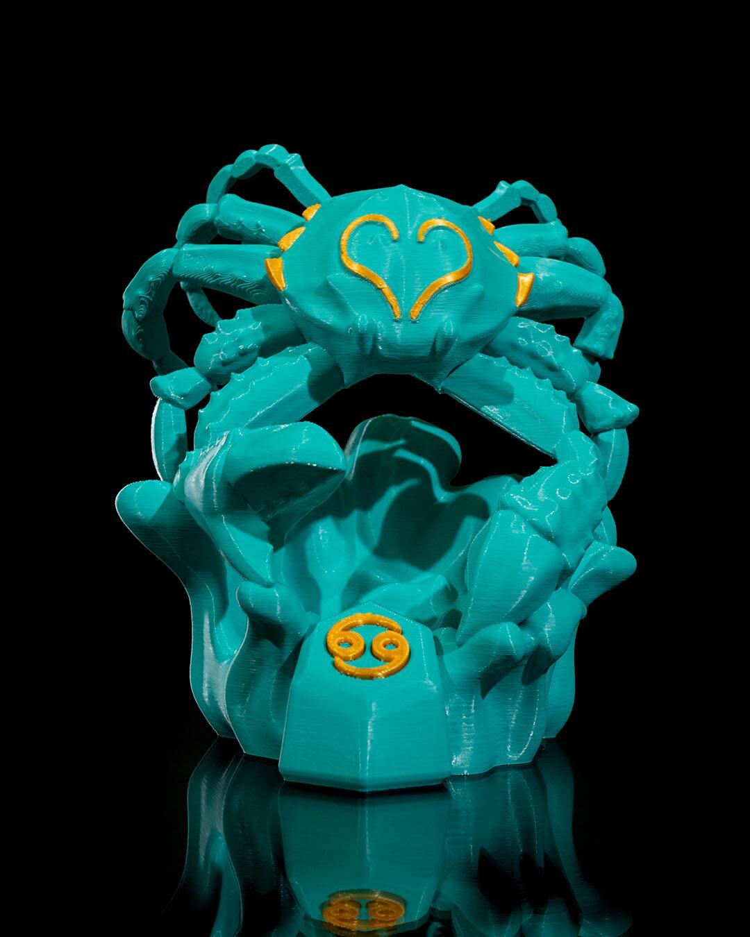 3D Printed Zodiac Sign Cancer Statue Decor | Horoscope Symbols| - Etsy