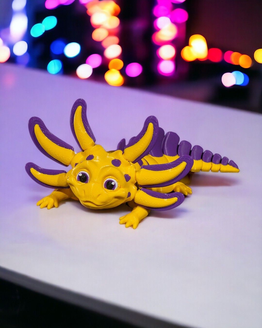 3D Printed Axolotl (banana Split) Articulated Figure - Etsy