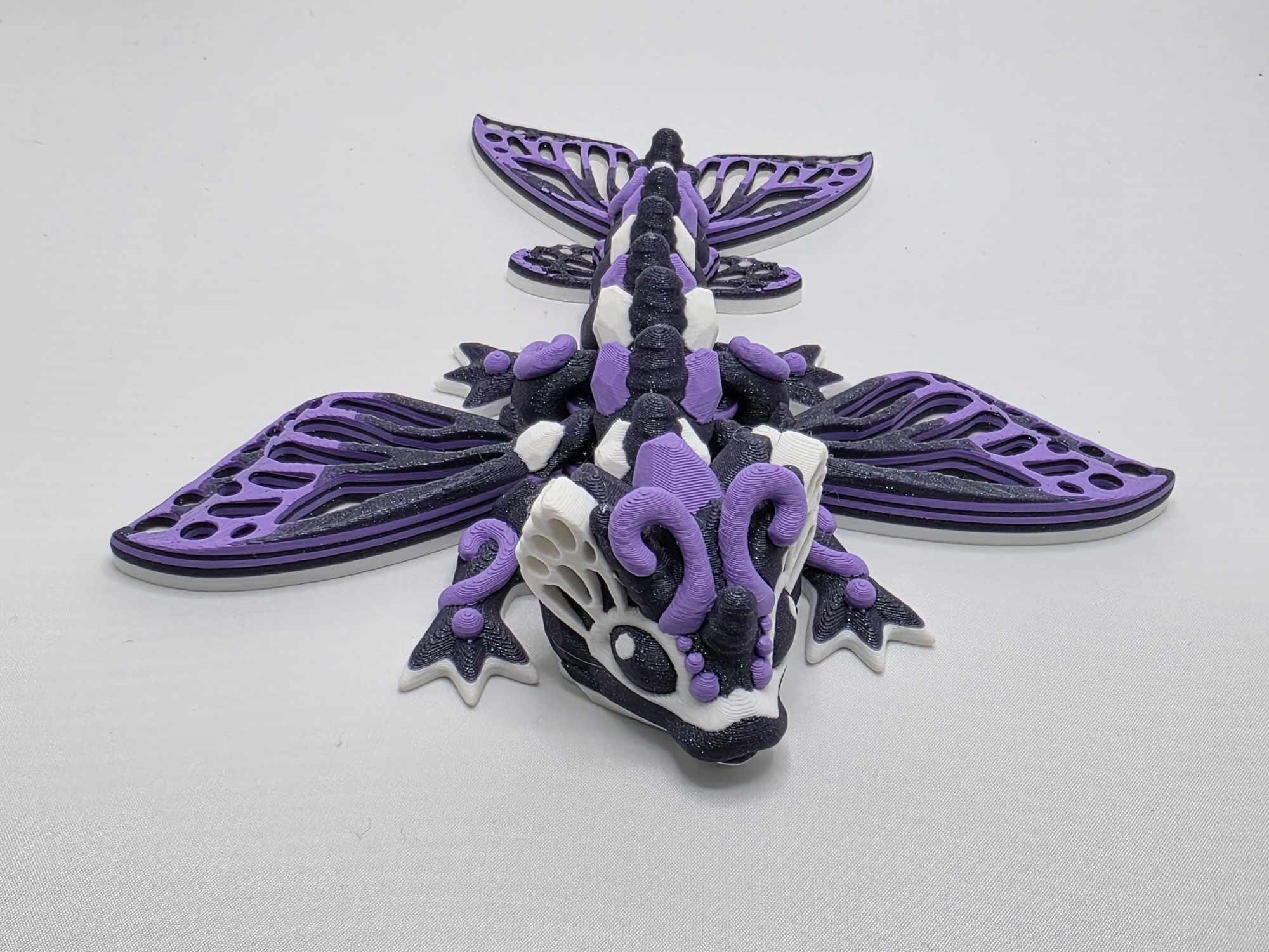 Monarch Butterfly Flexi Dragon 3d Printed Articulated Dragon - Etsy