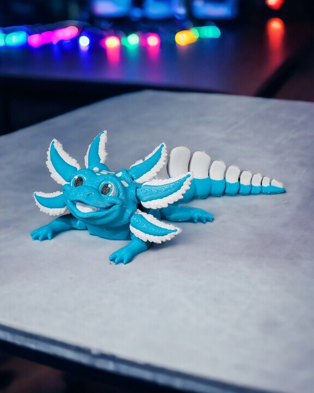 Axolotl 3D Printed Articulated Figure (blue Ice Pop) - Etsy