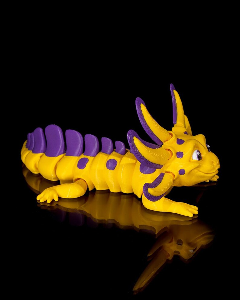 3D Printed Axolotl (banana Split) Articulated Figure - Etsy