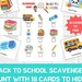 Back to School Scavenger Hunt Game for Kids, Fun Classroom or Home ...