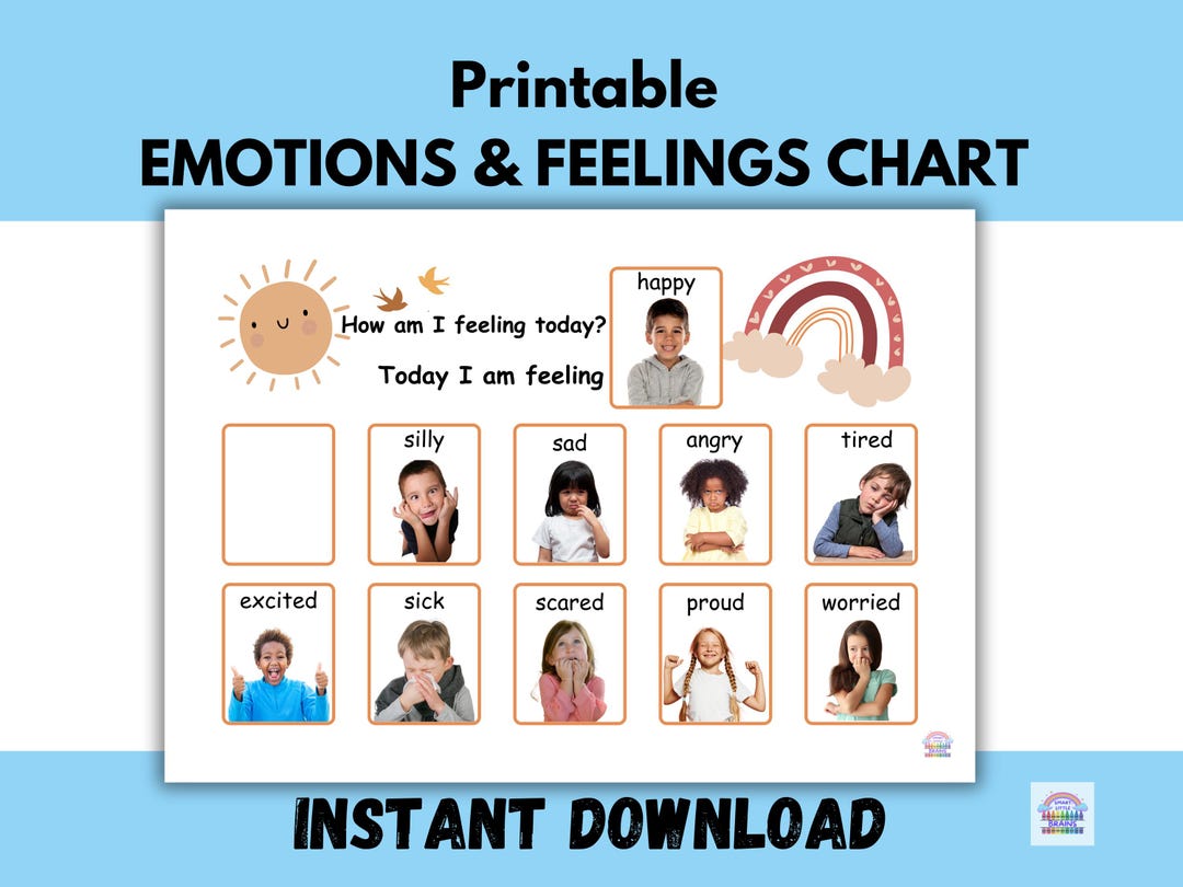 Emotions & Feelings Chart Real Photo Pictures,identifying Emotions ...