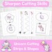 Unicorn Cutting Strips & Shapes, Fun Activity to Sharpen Cutting Skills ...