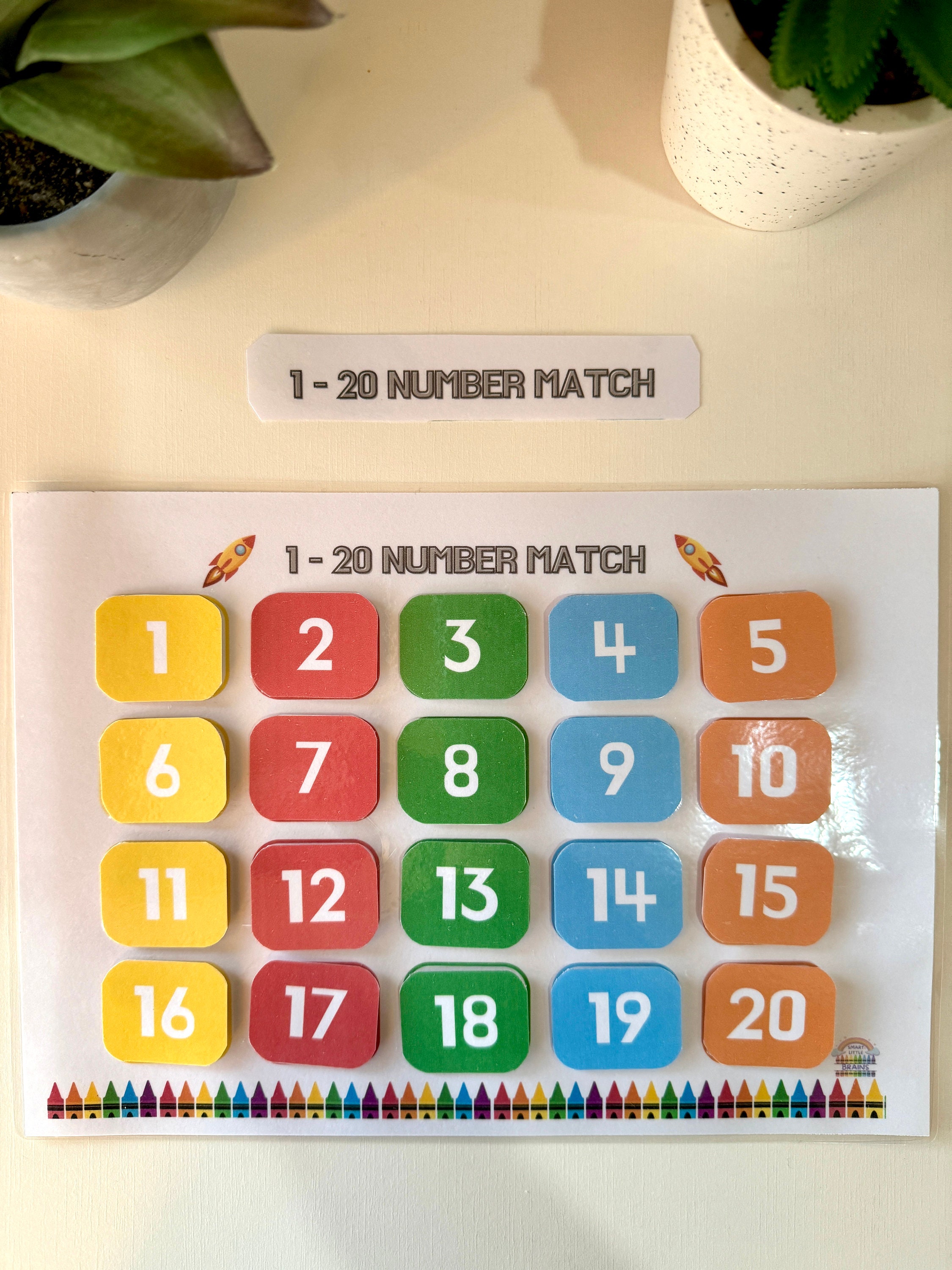 Fun Number Matching, Summer Fun Worksheet, Game, Develop Fine Motor ...