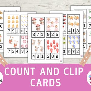 Count and Clip Cards Preschool Printable Math Montessori Activity ...