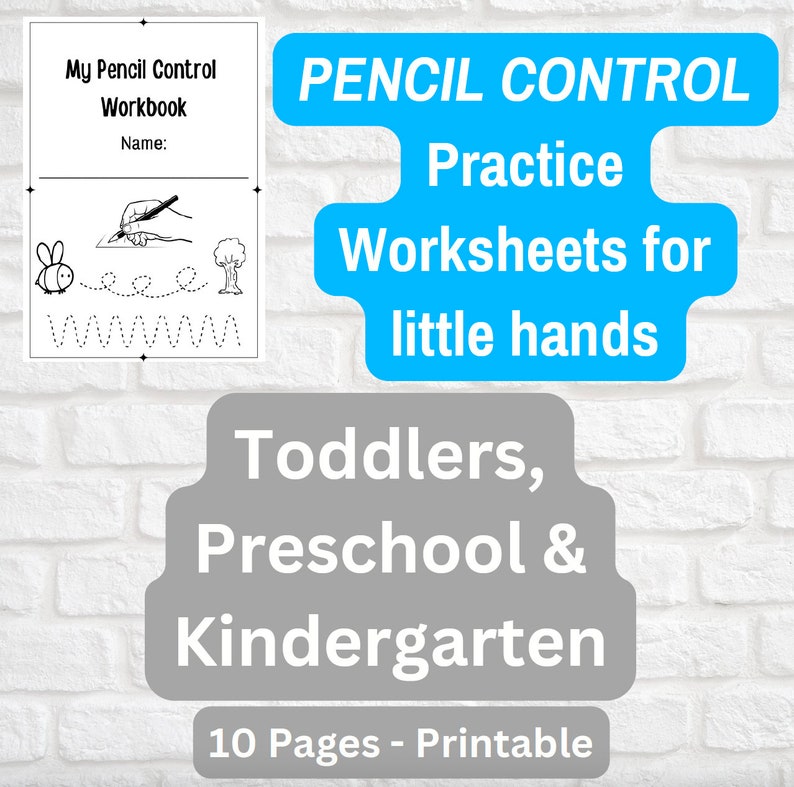 10 Pencil Control Worksheets for Kids, Fun Practice Worksheets for ...