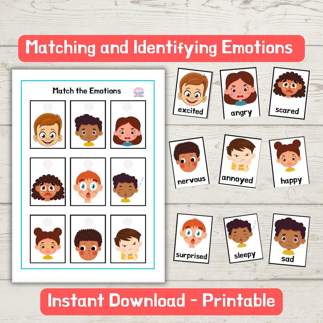 Emotions Matching Game Matching and Identifying Emotions Support Self ...