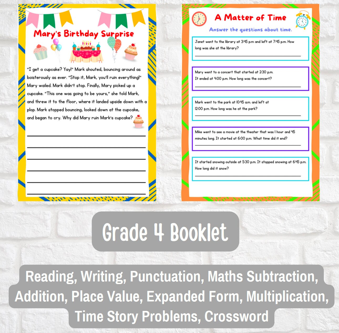 4th Grade Bundle, Fun Printable Activities to Boost Communication ...