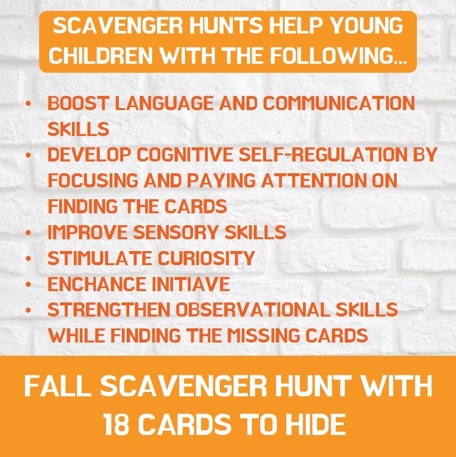 Fall Scavenger Hunt, Autumn Game for Kids in the Classroom or at Home ...
