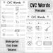 Kindergarten & Grade 1 CVC Words Worksheets Phonics Word Families ...