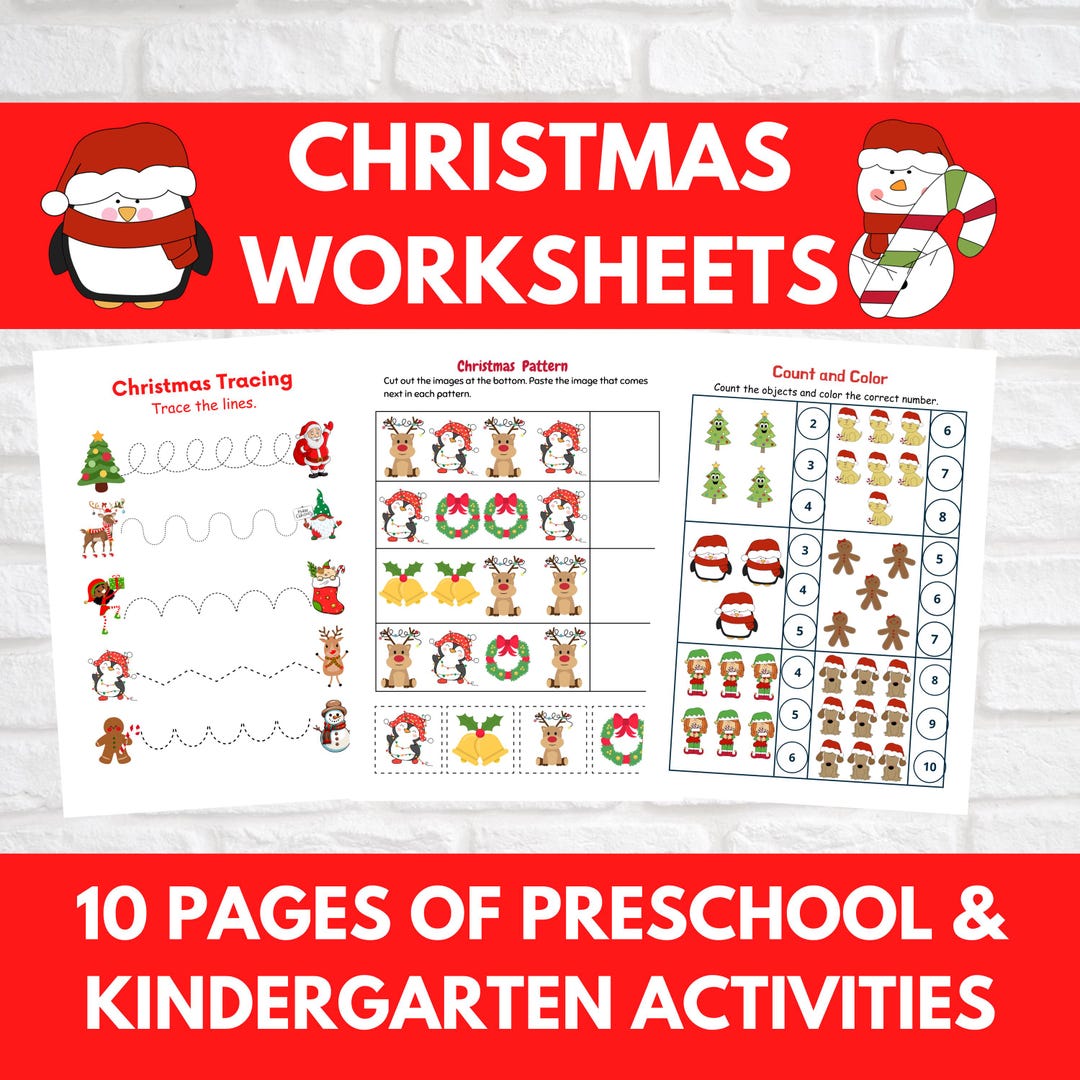 Christmas Worksheets for Kids Christmas Activities, Preschool ...