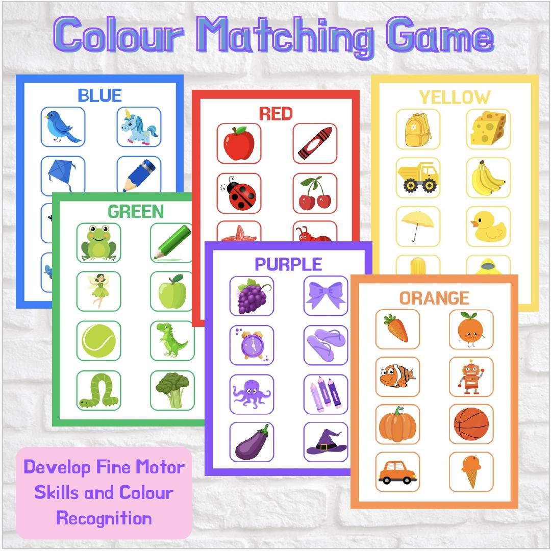 Color Matching & Sorting Game, Picture Color Recognition for Toddlers ...