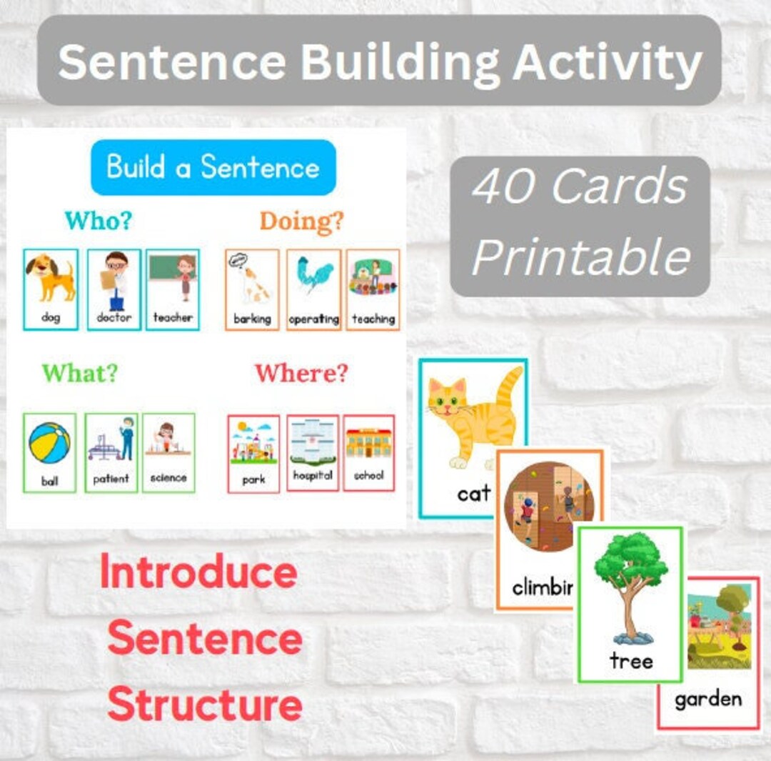 Everyday Sentence Building Cards, Develop Communication Skills ...