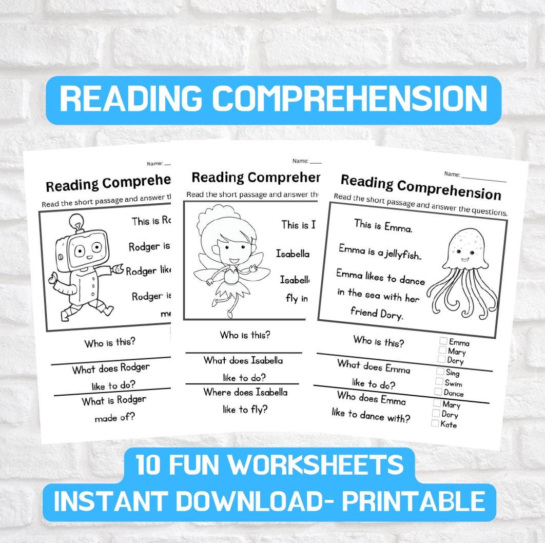 Reading Comprehension Worksheets,build Critical Thinking & Confidence ...