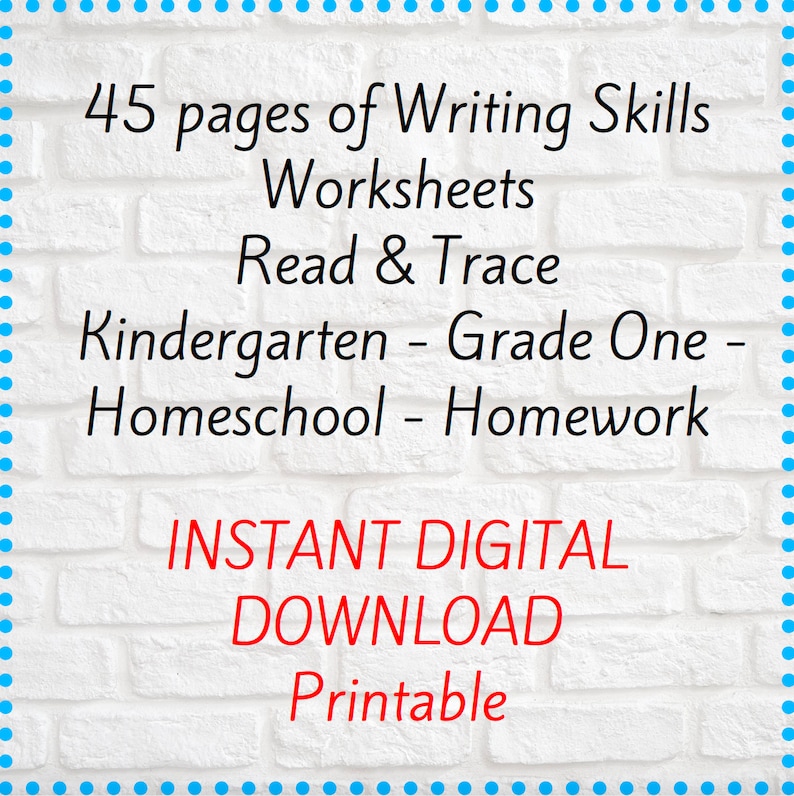 Writing Worksheets Practice Writing for Kids 45 Pages of Engaging ...