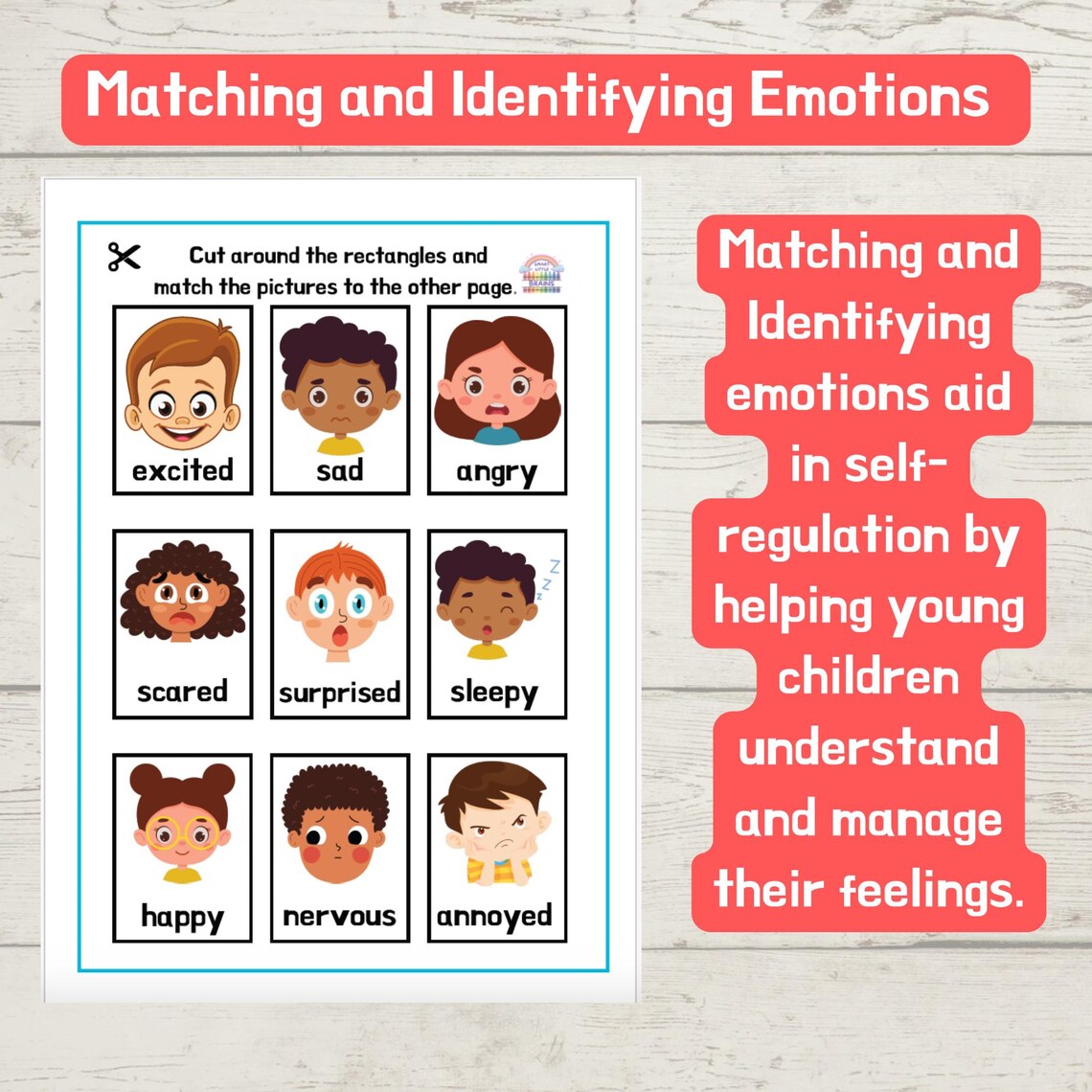 Emotions Matching Game Matching and Identifying Emotions Support Self ...