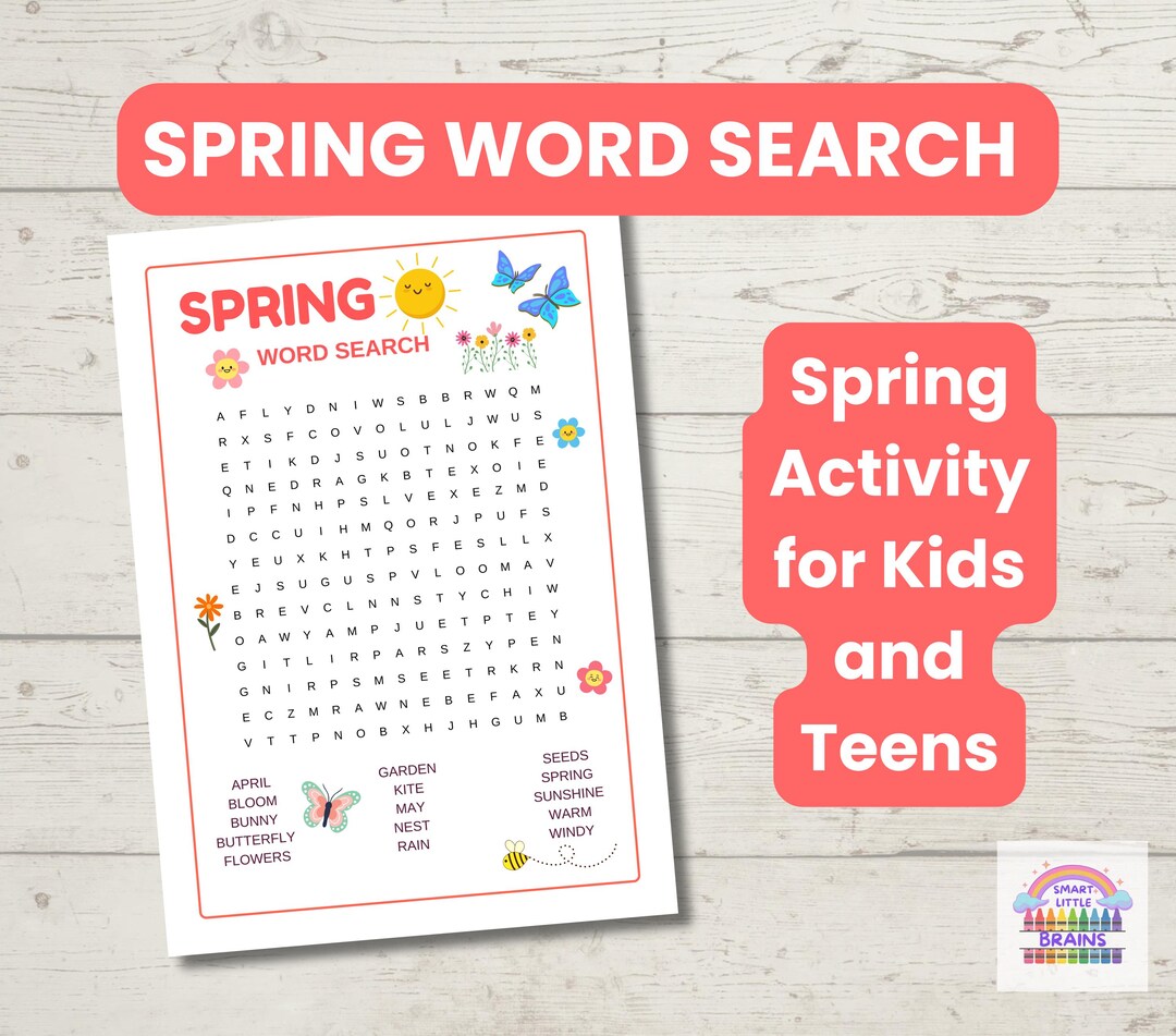 Spring Word Search Printable | Fun Activity for Kids & Teens ...