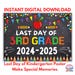 Last Day of 3rd Grade Sign, End of School Year Printable Photo Prop ...
