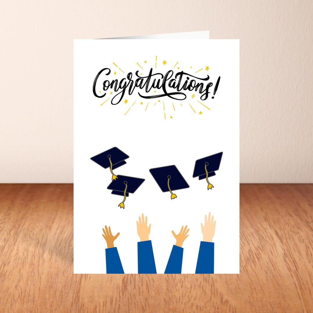 Graduation Card, Congratulations Card, Graduated, University Leaver ...