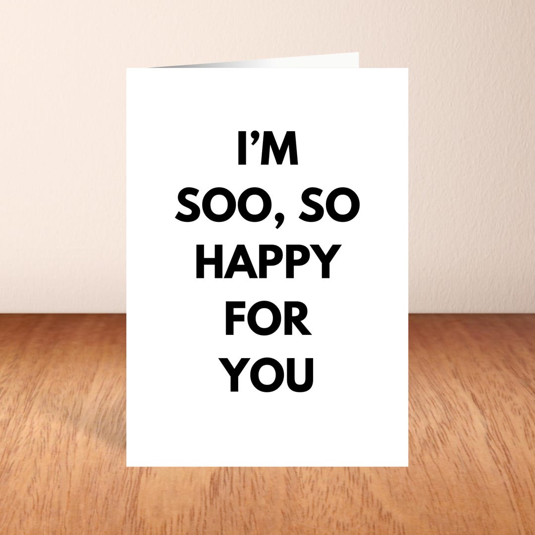 Funny Sarcastic Congratulations Card New House New Baby Engagement ...