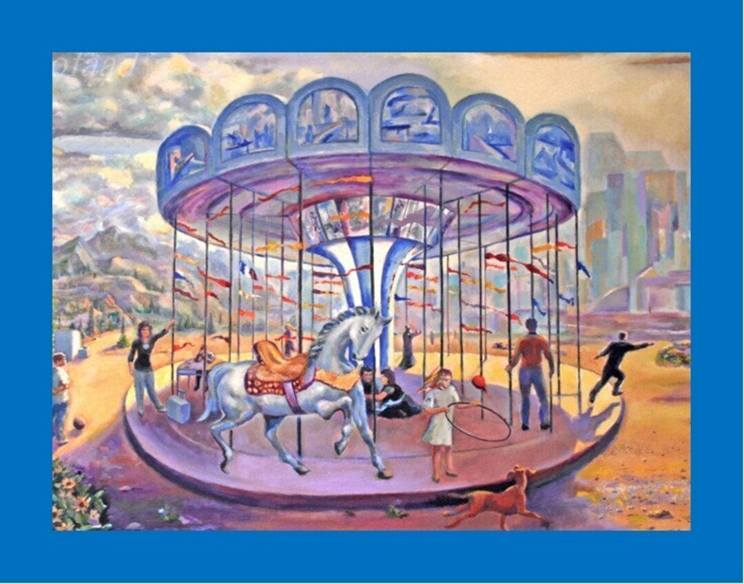 Carousel White Horse, Carousel Gift, Carousel Gift, Encouraging Art ...